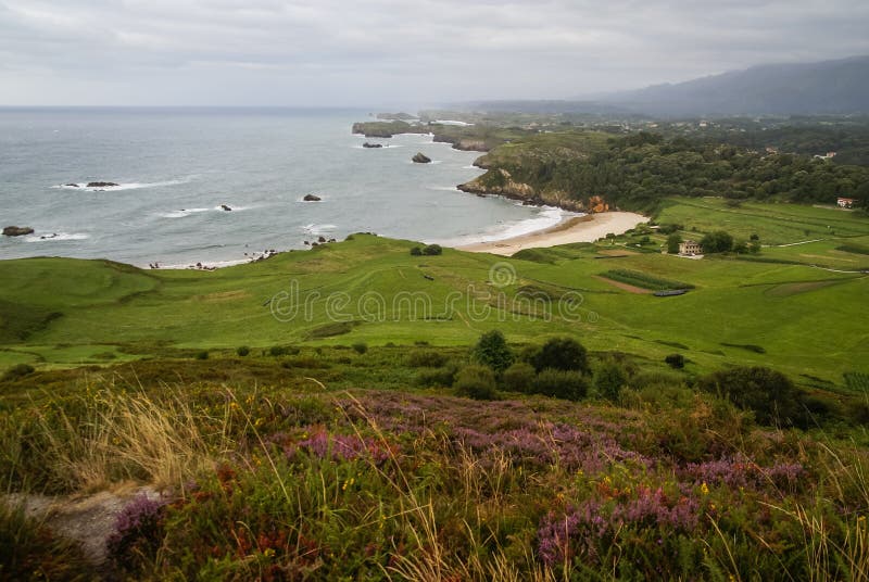 Toranda Beach, Asturia, Spain Stock Image - Image of blue, beach: 56719735