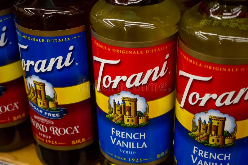 Torani syrup at the store editorial photo. Image of grocery - 158168486