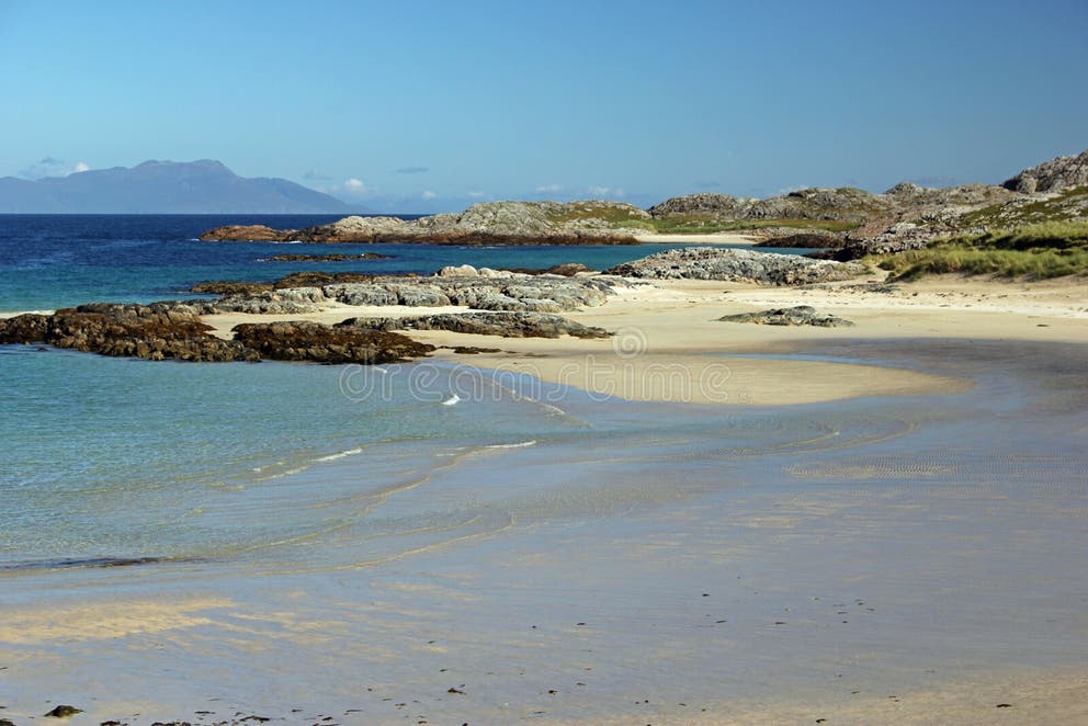Torastan Beach, Isle of Coll Stock Image - Image of golden, coll: 60151717
