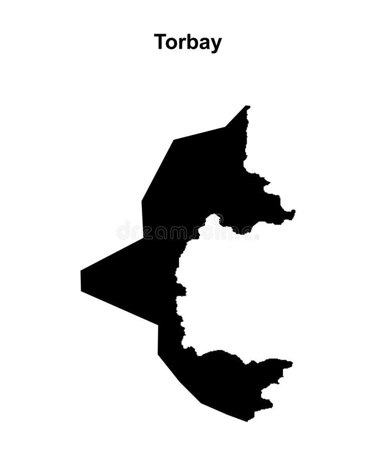 Torbay outline map stock vector. Illustration of design - 360364682