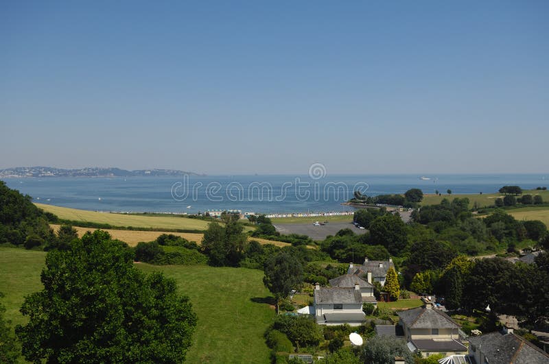 Torbay Scene stock photo. Image of roof, hedgerow, meadow - 1590920
