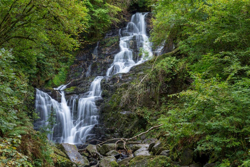 A Cascading Torc Waterfall in the Soft Light Stock Photo - Image of ...