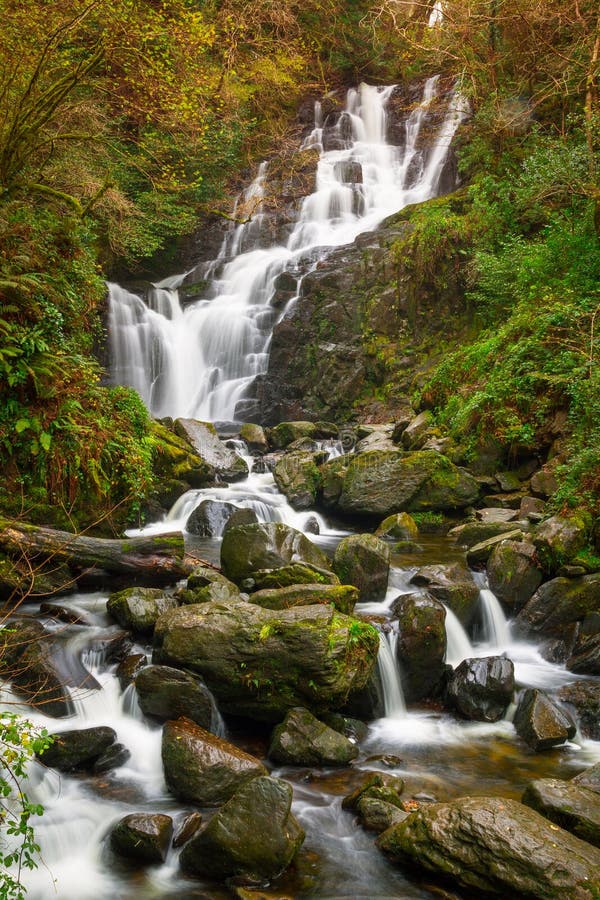 Torc waterfall in Ireland stock photo. Image of reflection - 14900806