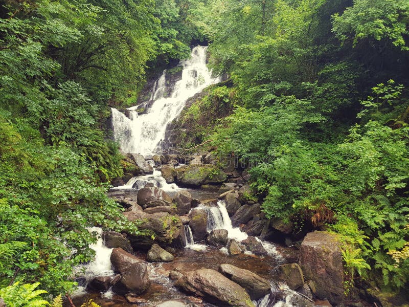 Torc waterfall kerry stock photo. Image of torc, waterfall - 105604462