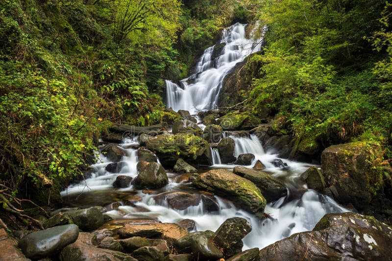 Torc Waterfall stock image. Image of forest, fall, ireland - 114486625