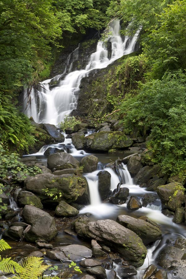 Torc Waterfall in Killarney National Park, Ireland. Stock Image - Image ...