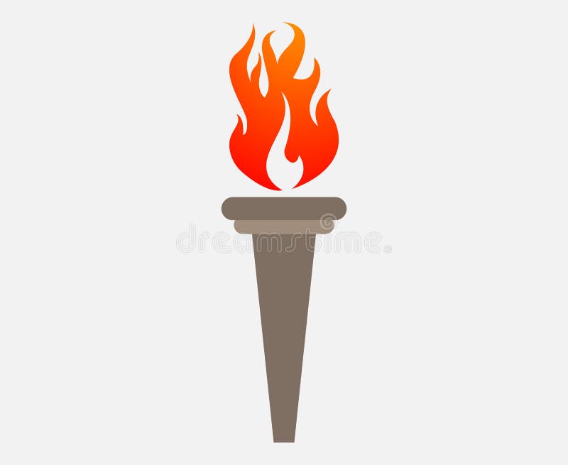 Fire Torch Flame Abstract Design Stock Illustration - Illustration of ...