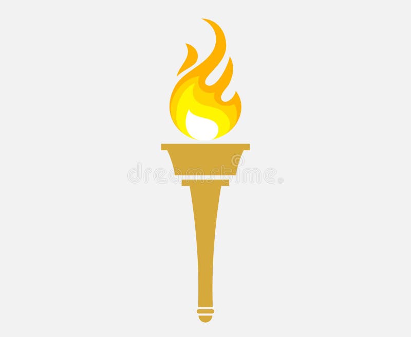 Torch Brown Sign Abstract Design Stock Illustration - Illustration of ...