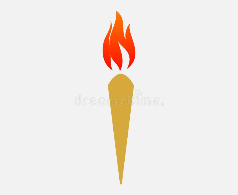 Abstract Torch Brown Sign Flame Design Stock Illustration ...