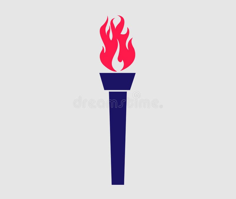 Torch Olympic Blue Symbol Abstract Design Stock Illustration ...