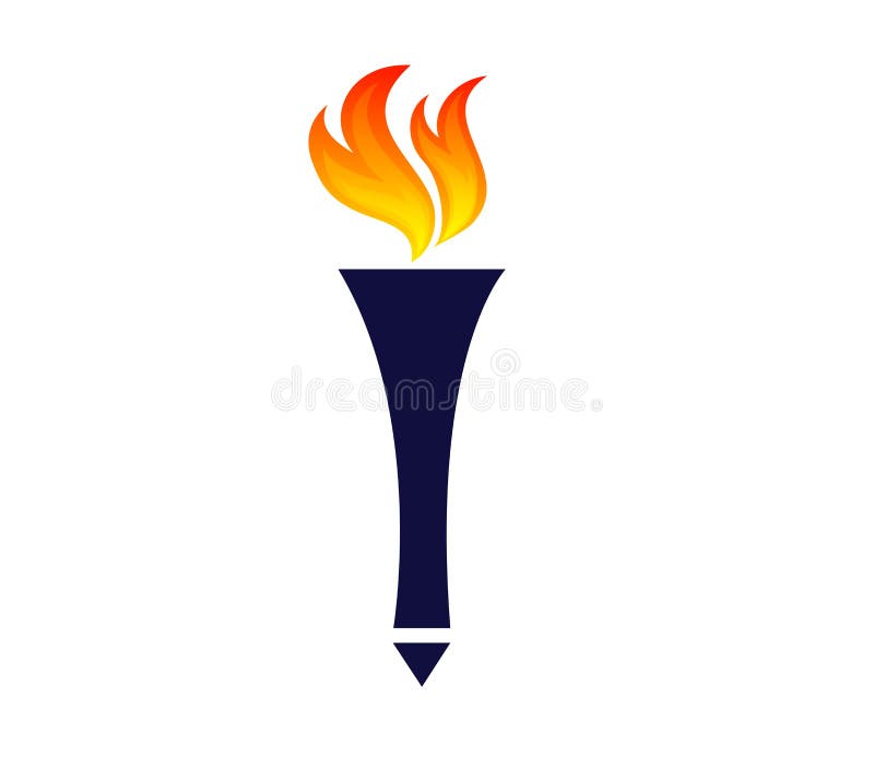Torch Sign Blue Abstract Design Stock Vector - Illustration of ...
