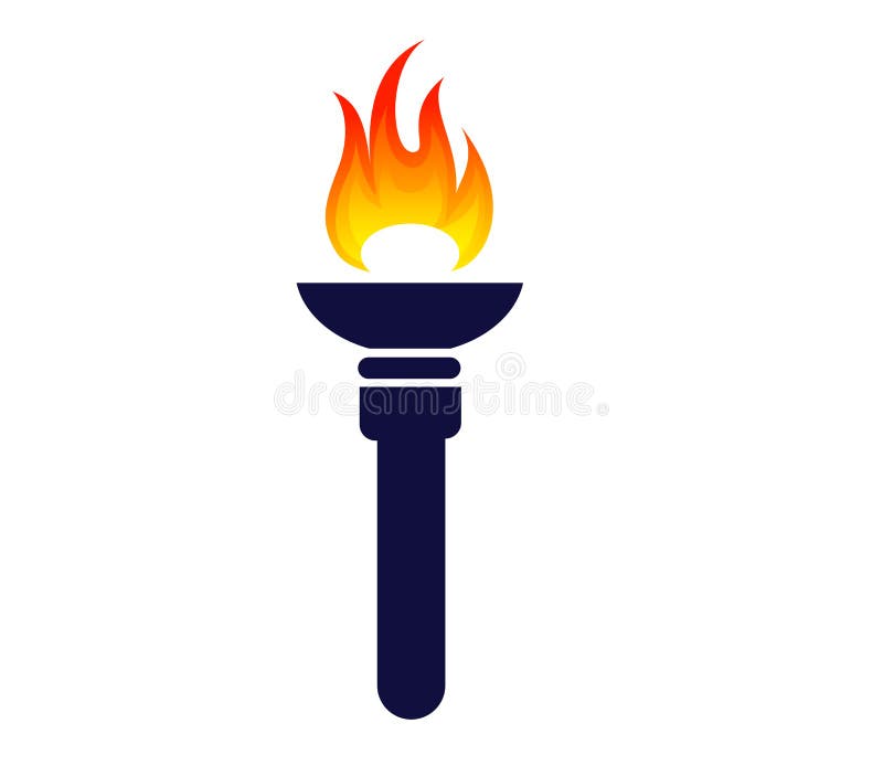 Design blue torch flaming stock vector. Illustration of medieval ...