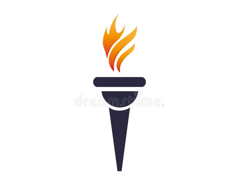 Fire Torch Olympic Games Abstract Flame Stock Vector - Illustration of ...