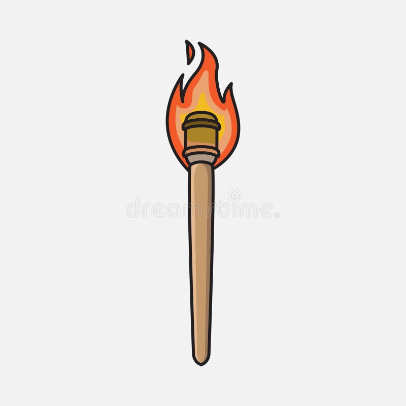 Torch Illustration Vector for Digital and Print Design Stock Vector ...