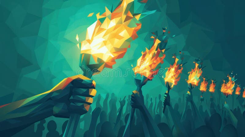 A Torch Being Passed Representing The Passing Of Knowledge And Leadership From One Generation