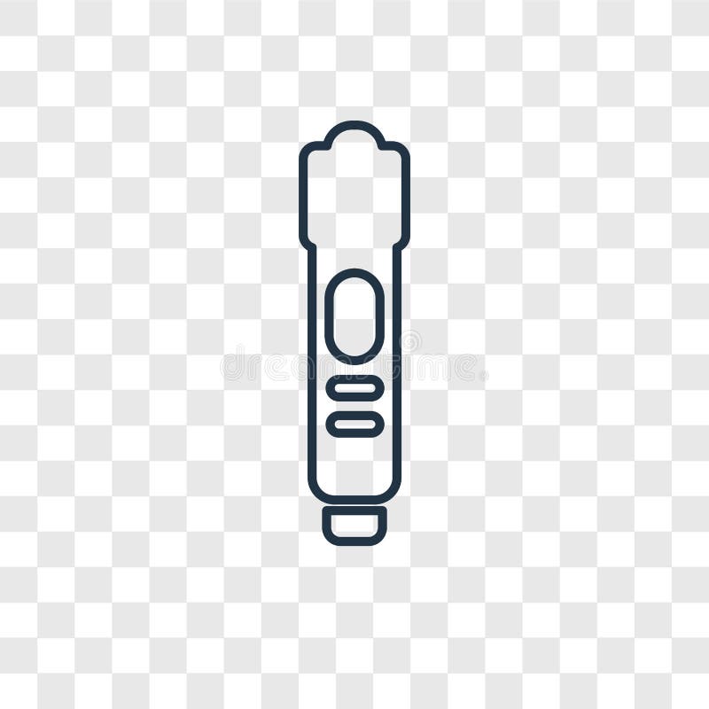 Torch Concept Vector Linear Icon Isolated on Transparent Background ...