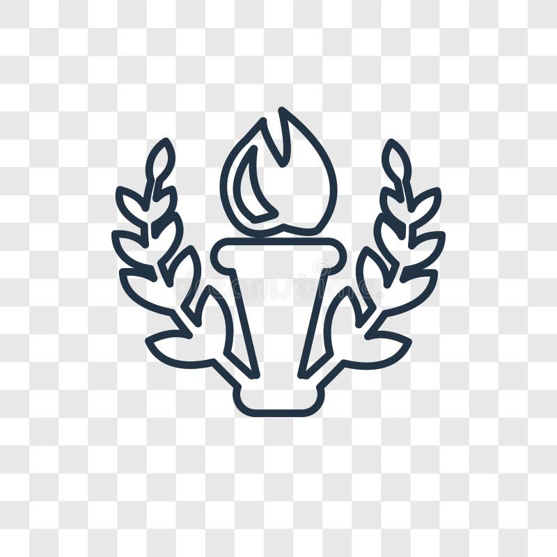 Torch Concept Vector Linear Icon Isolated on Transparent Background ...