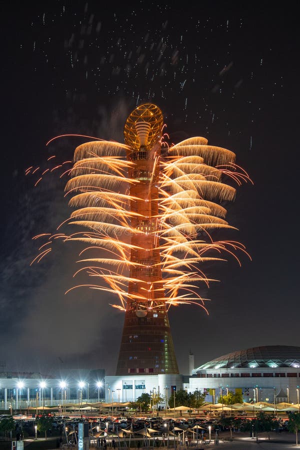 Torch Doha Khalifa Stadium editorial photography. Image of doha - 237570647