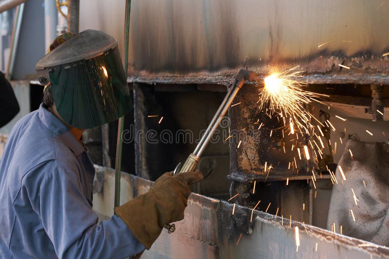 Torch and fire stock image. Image of welder, flames, manufacturing ...