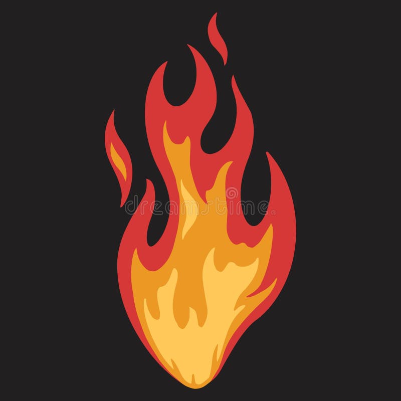 Torch Fire Flat Emblem Colorful Stock Vector - Illustration of symbol ...