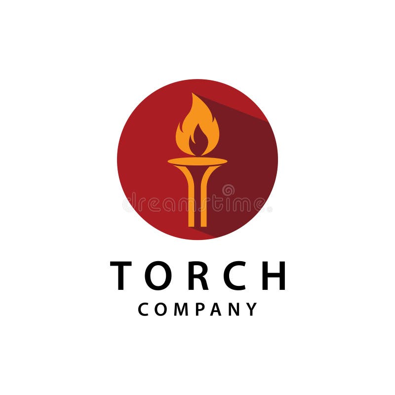 Torch Fire Logo Icon Hipster Vector Design Stock Vector - Illustration ...