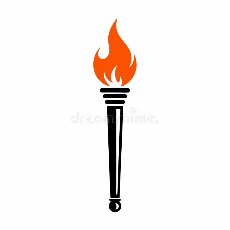 Torch Flame Icon Symbol Vector Design. Stock Illustration ...