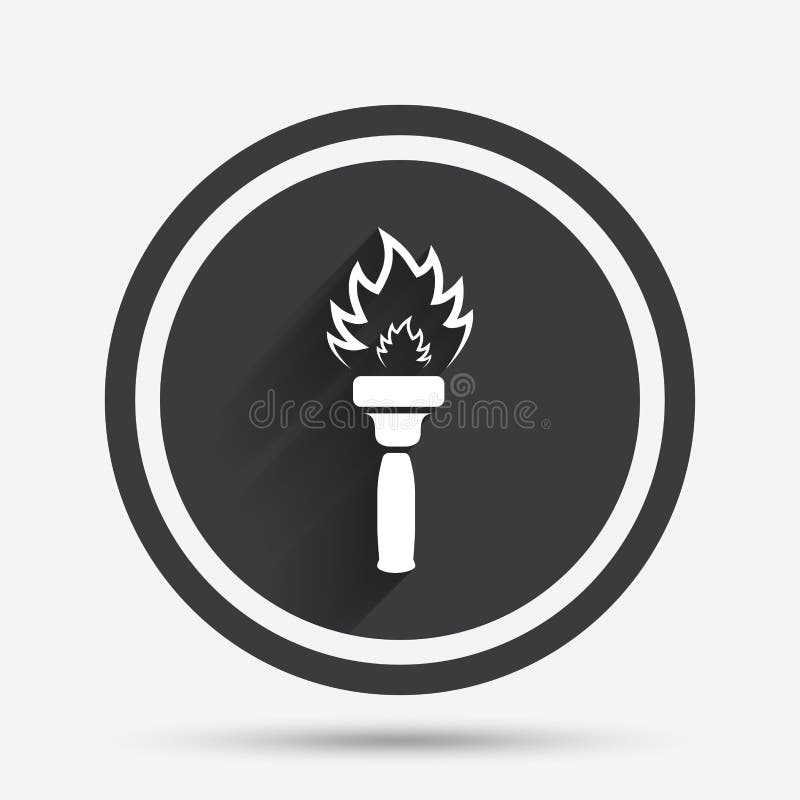 Torch Flame Sign Icon. Fire Symbol. Stock Vector - Illustration of ...