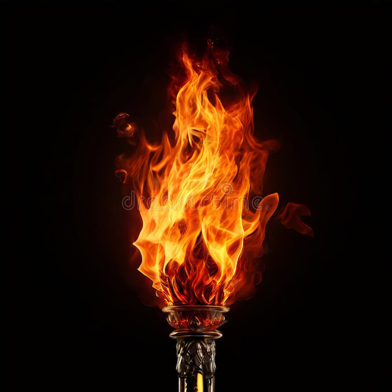 Torch Flame a Tall and Focused Flame that Burns at the End of Stock ...