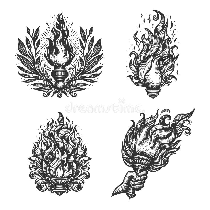 Heraldic Torch Stock Illustrations – 342 Heraldic Torch Stock ...