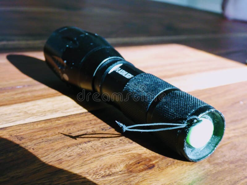 Torch or Flashlight in Sun Light Turned Off. Stock Image - Image of ...