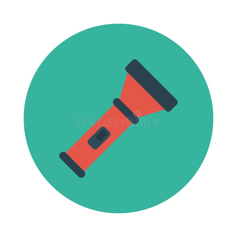 Torch flat vector icon stock vector. Illustration of light - 157485453