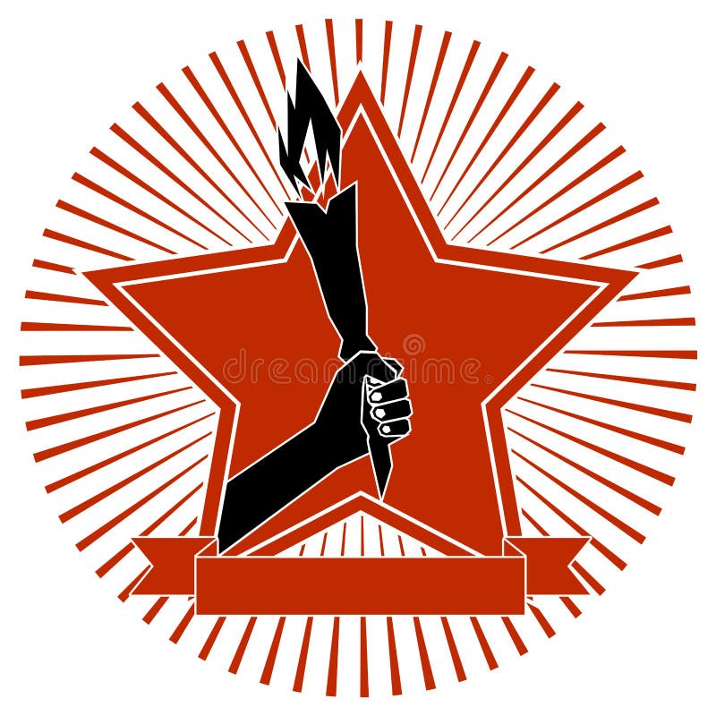 Torch in a Hand a Symbol of Sports Meets Stock Vector - Illustration of ...