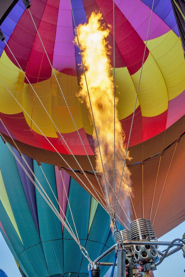 Torch for a Hot Air Balloon with Colors Stock Image - Image of fire ...