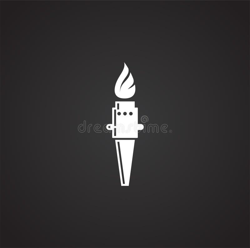 Torch Icon on Background for Graphic and Web Design. Simple ...