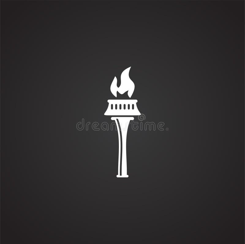 Torch Icon on Background for Graphic and Web Design. Simple ...