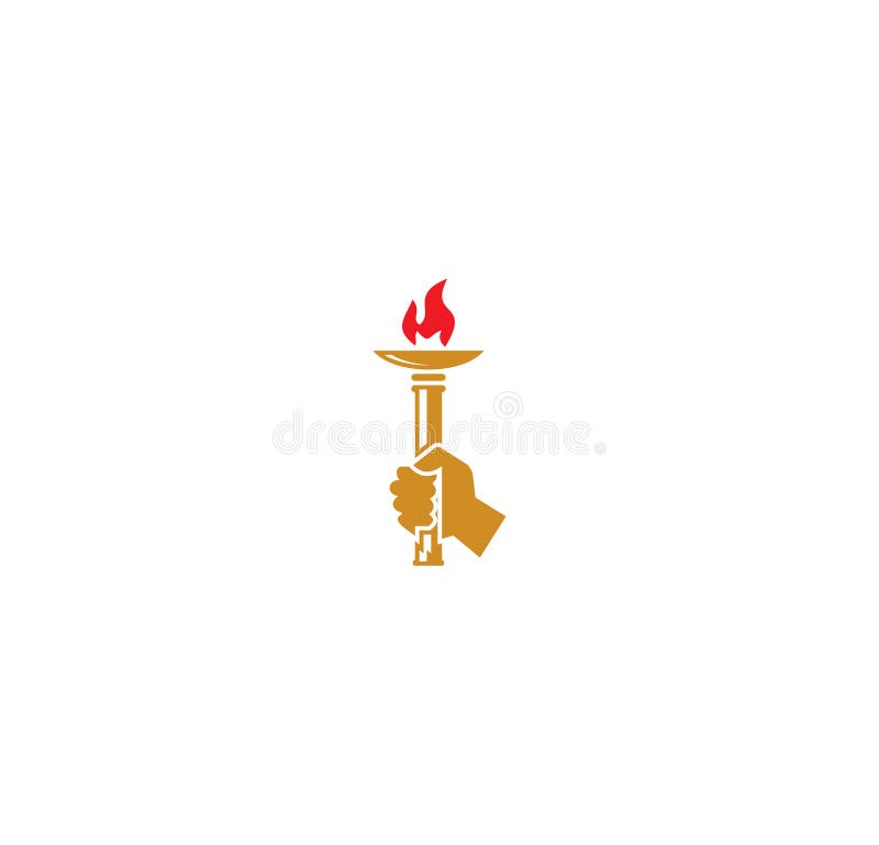 Torch Icon on Background for Graphic and Web Design. Simple ...