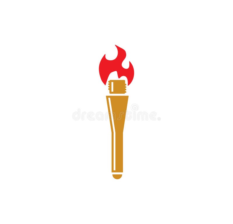 Torch Icon on Background for Graphic and Web Design. Simple ...