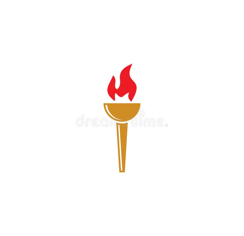 Torch Icon on Background for Graphic and Web Design. Simple ...