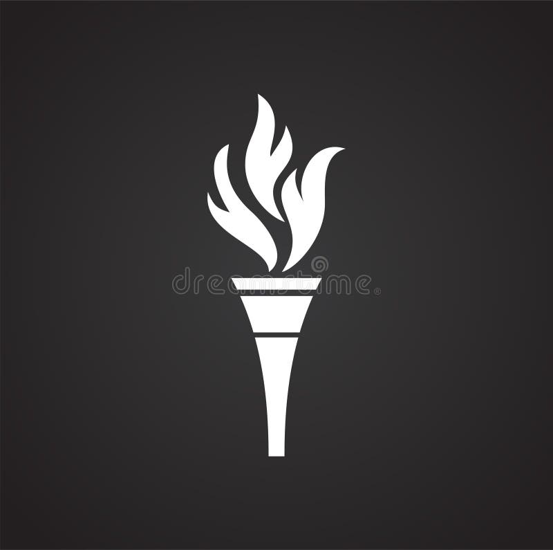 Torch Icon on Background for Graphic and Web Design. Simple Vector Sign ...