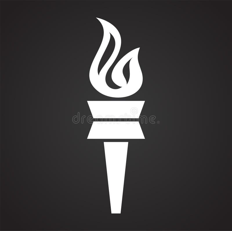 Torch Icon on Background for Graphic and Web Design. Simple Vector Sign ...