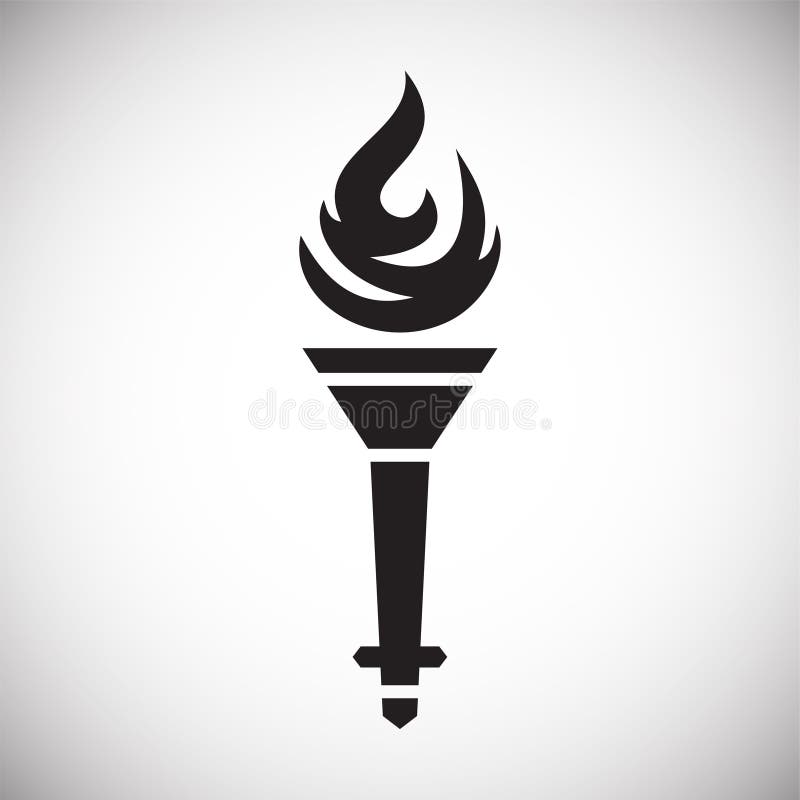 Torch Icon on Background for Graphic and Web Design. Simple Vector Sign ...