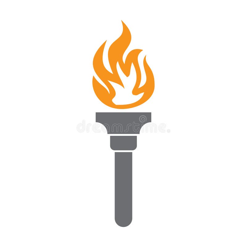 Torch Icon on Background for Graphic and Web Design. Simple Vector Sign ...