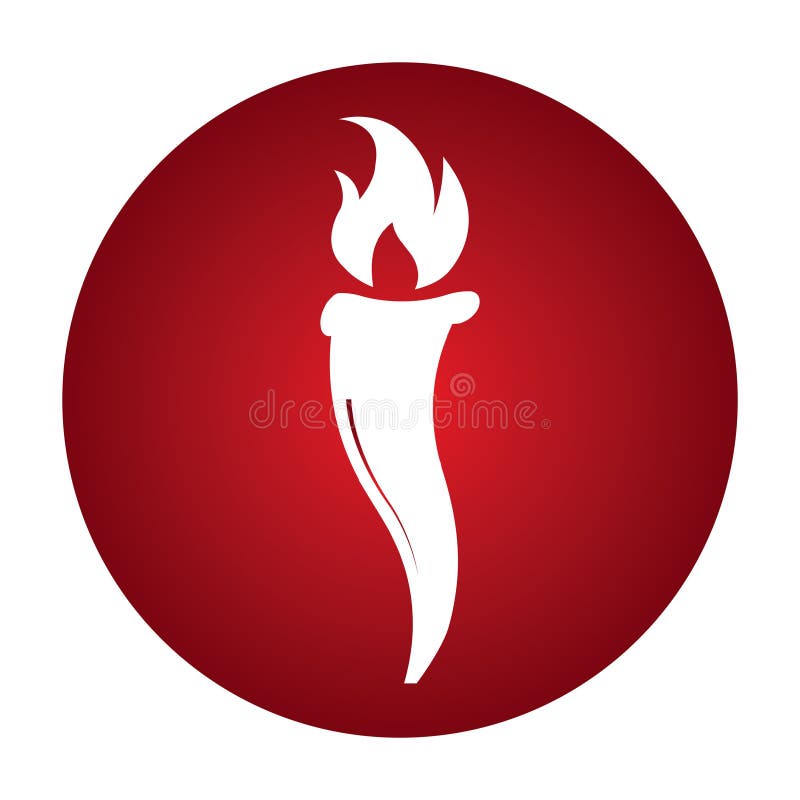 Torch icon design stock vector. Illustration of ceremony - 320709455