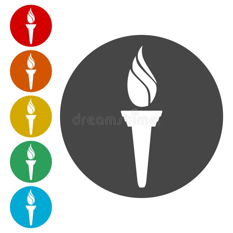 Torch icon stock vector. Illustration of success, icon - 184002703