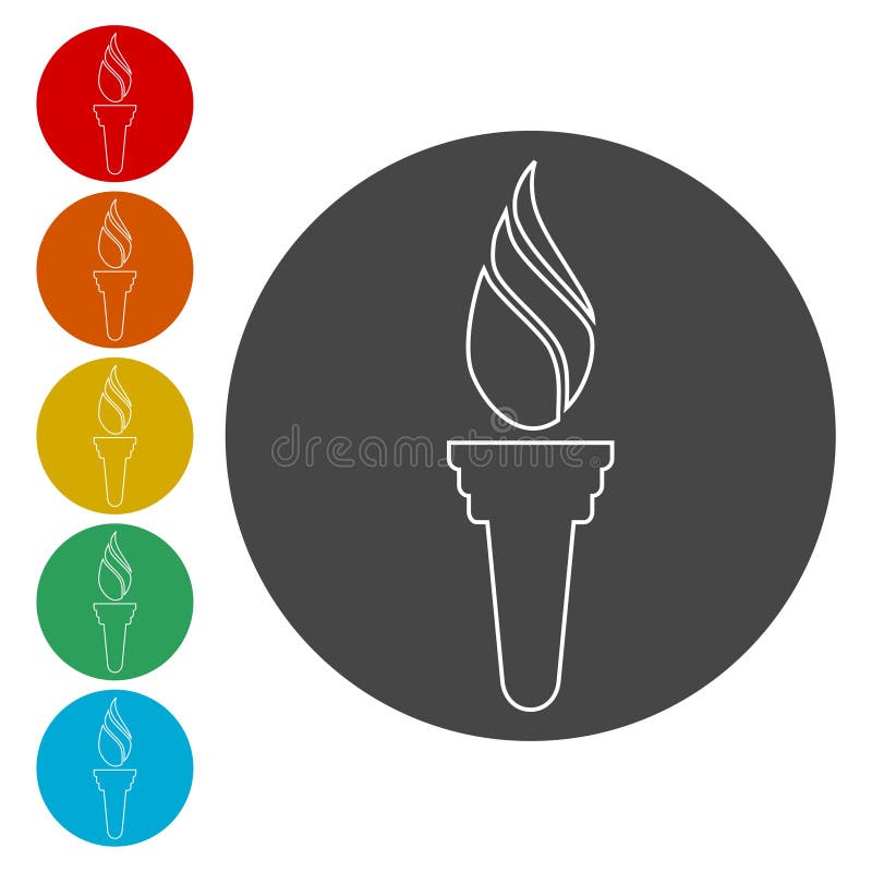 Torch icon stock vector. Illustration of bright, decoration - 184002716