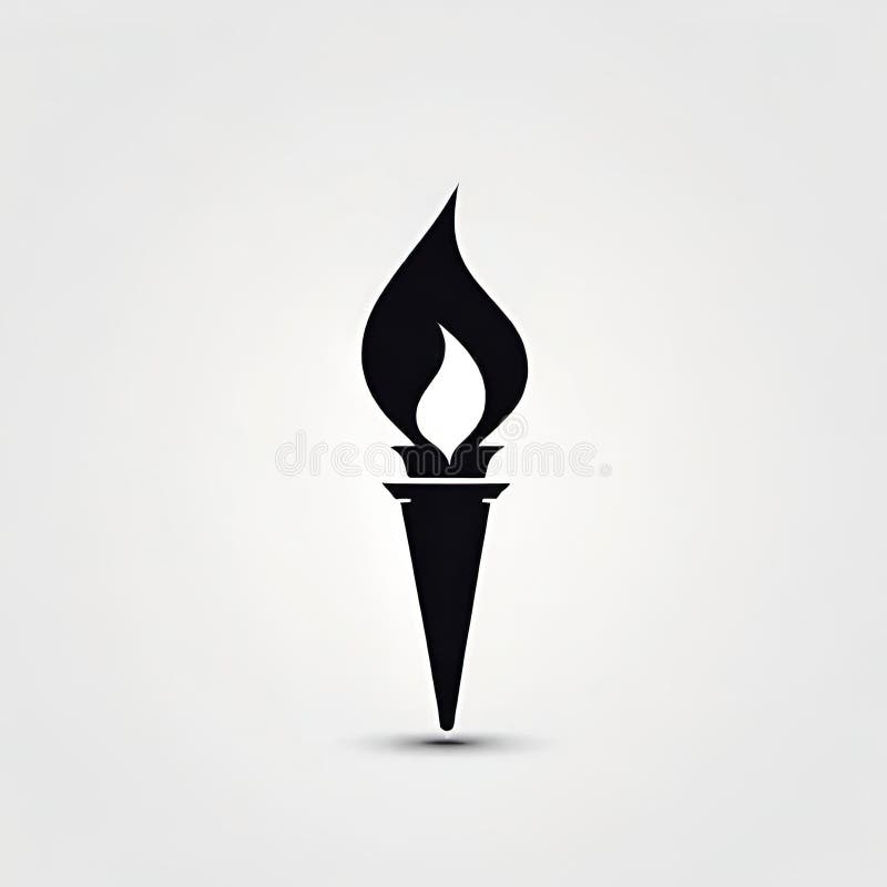 Torch Icon Vector, Flat Design. Symbol of Victory or Success Stock ...