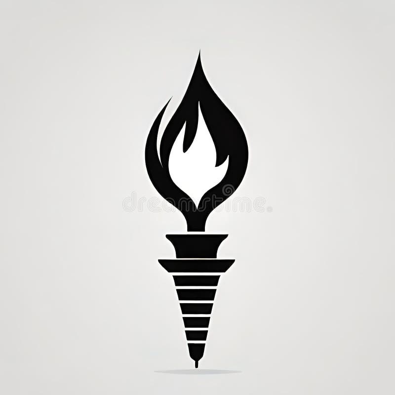 Torch Icon Vector, Flat Design. Symbol of Victory or Success Stock ...