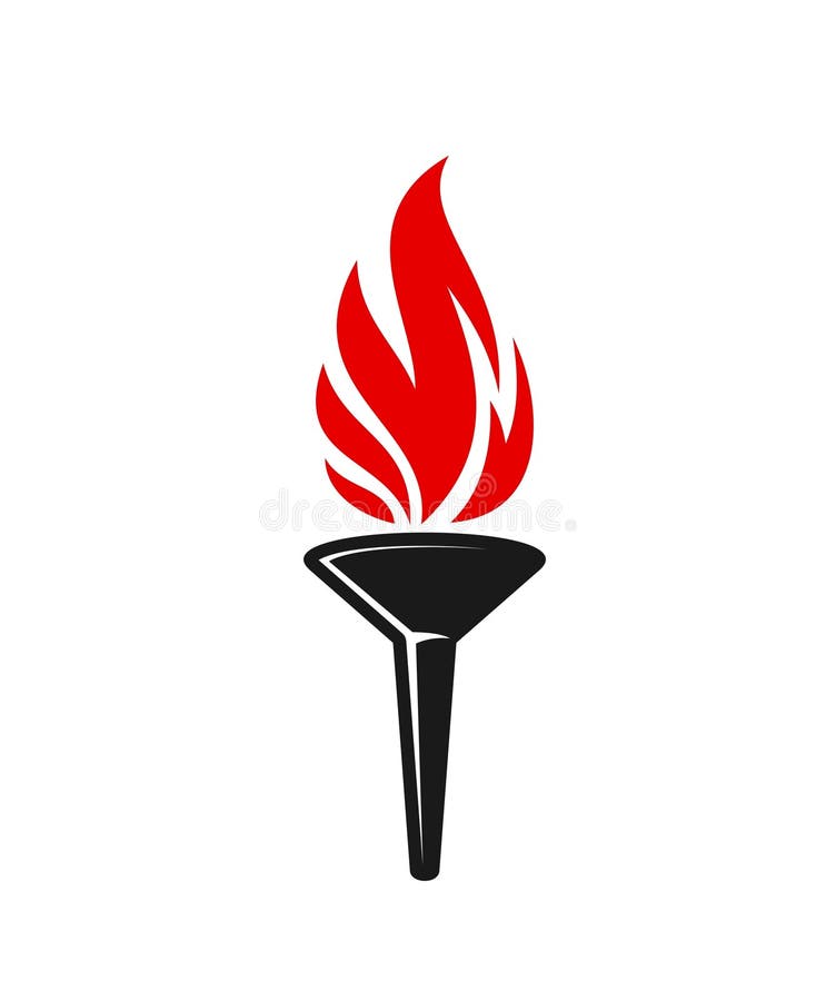 Torch Icon of Victory and Freedom, Liberty Flame Stock Illustration ...