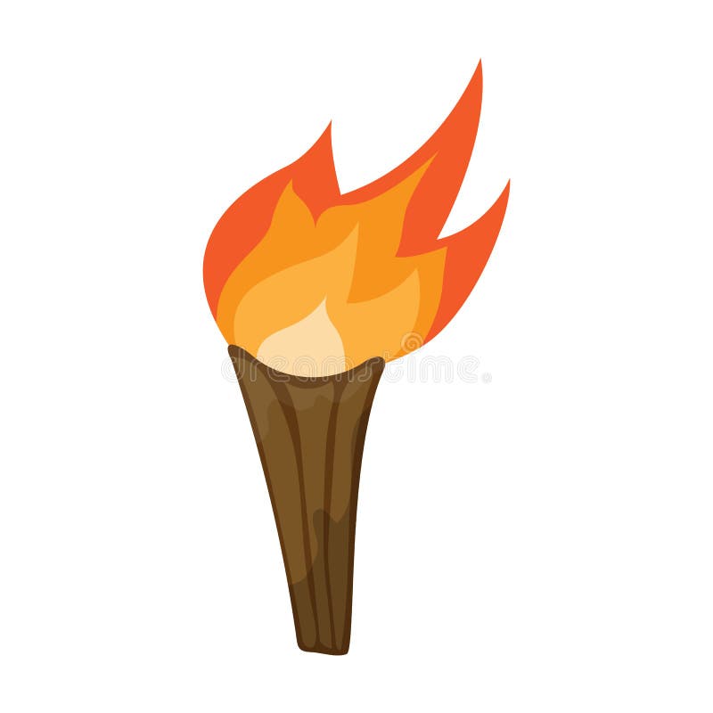 Torch Isolated Illustration Stock Vector - Illustration of success ...