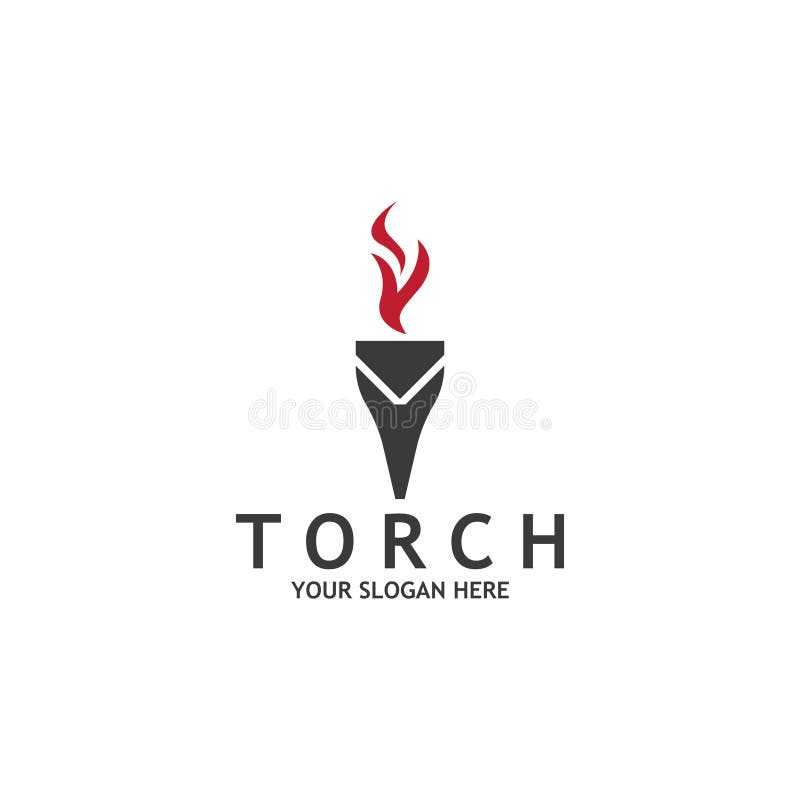Torch Light Vector Logo Design Template Stock Illustration ...